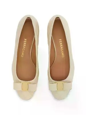 FERRAGAMO Quilted Vara Bow Pumps