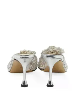 Mach & Mach Carrie Crystal-embellished Mules