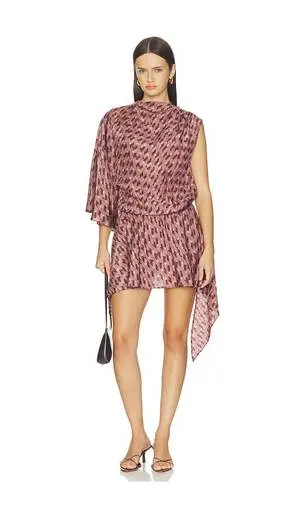 L'academie Chantelle Mini Dress In Printed Habotai