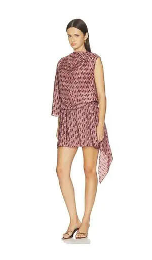 L'academie Chantelle Mini Dress In Printed Habotai