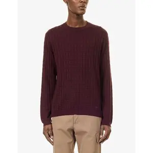 Emporio Armani Geometric-knit Wool-blend Jumper