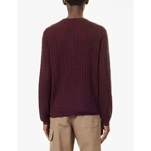 Emporio Armani Geometric-knit Wool-blend Jumper