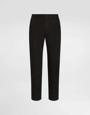 Dolce & Gabbana Cotton Gabardine Trousers - Black