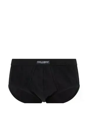 Dolce & Gabbana Logo-patch Briefs - Black