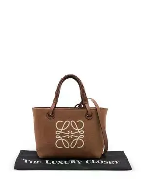 Loewe Anagram Canvas Tote Bag - Brown