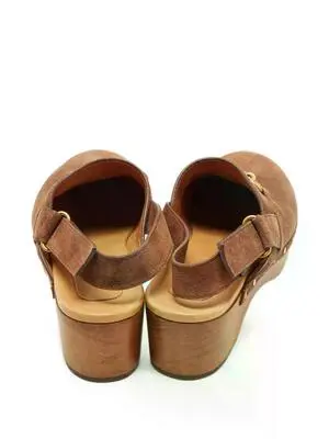 Gucci Suede Horsebit Platform Clogs