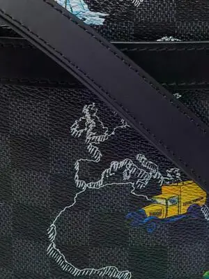 LOUIS VUITTON 2019 Renaissance Map Danube Shoulder Bag