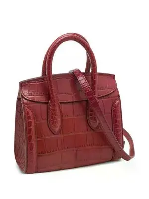 Alexander McQueen Heroine Croc-embossed Tote Bag