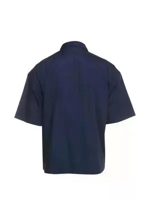 Prada Logo-print Zip-up Shirt