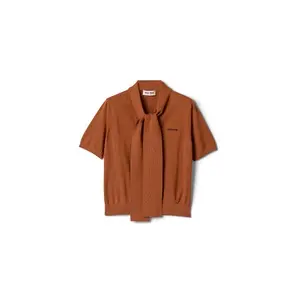 Miu Miu Wool Sweater With Shawl Collar