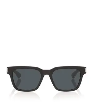 Saint Laurent Acetate Square Frame Sunglasses - Black