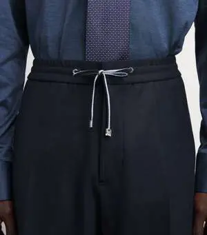 BRETT JOHNSON Wool-blend Drawstring Sweatpants