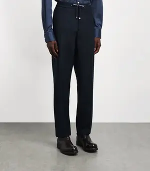 BRETT JOHNSON Wool-blend Drawstring Sweatpants