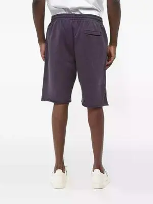 Off-White Logo-embroidered Raw-edge Shorts