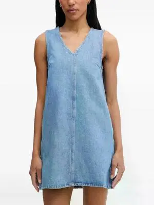 Marc O'polo Sleeveless V-neck Denim Mini Dress - Blue