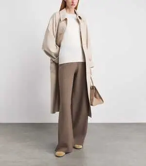 Agnona Cashmere-wool-silk Wide-leg Trousers