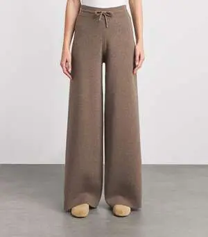Agnona Cashmere-wool-silk Wide-leg Trousers