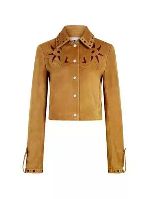 Rabanne Suede Graphic Detail Jacket