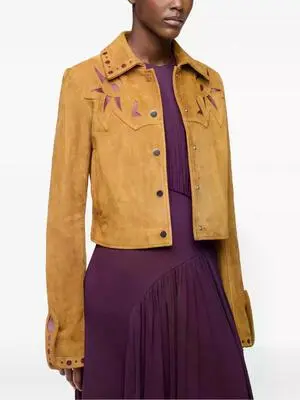 Rabanne Suede Graphic Detail Jacket