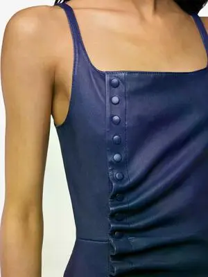 Rabanne Draped Snap-button Maxi Dress