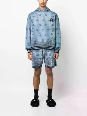 Amiri Bandana Basketball Hoodie - Blue