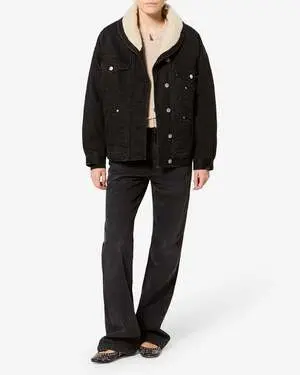 Isabel Marant Étoile Pimia Faux Fur Lined Denim Jacket