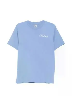 SPORTY & RICH Logo-print Crew-neck T-shirt - Blue
