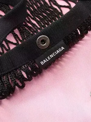 Balenciaga 2018-2026 Mesh And Canvas 24/7 Tote Bag - Pink