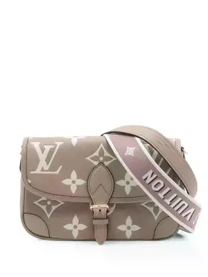 LOUIS VUITTON 2010-2026 Bicolor Monogram Empreinte Giant Diane Satchel - Neutrals