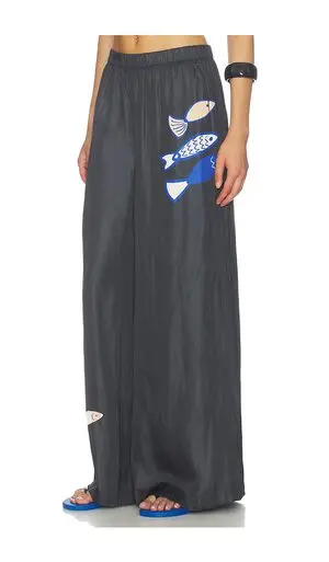 WeWoreWhat Wide Leg Printed Trousers