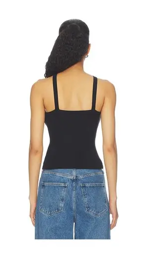 Michael Lauren Lynx Cross Front High Neck Tank