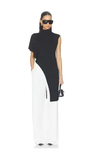ALL THE WAYS Anika Asymmetrical Top In . Also - Black