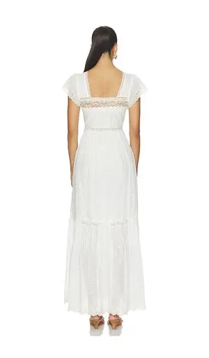 LoveShackFancy Georgine Lace-trimmed Cotton Maxi Dress