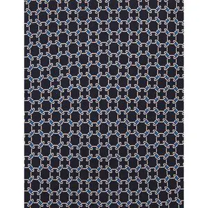 REISS Geometric Chain-print Silk Tie - Navy