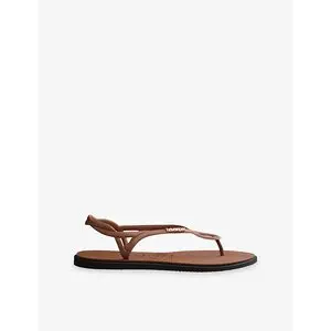Havaianas Luna Point Rubber Flip Flops - Rust/black