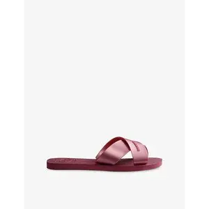 Havaianas Aqua Metallic Rubber Flip Flops - Amaranth