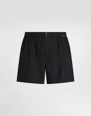 Dolce & Gabbana Logo-print Poplin Boxer Shorts - Multicolor