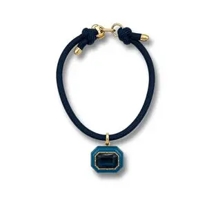 MICHAEL NASH JEWELRY Lena Sapphire Resin And Sapphire Octagon Drop Necklace - Blue
