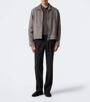 LARDINI Suede Zip-up Jacket