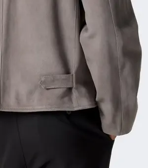 LARDINI Suede Zip-up Jacket