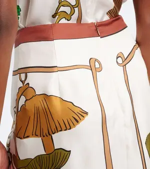 Dorothee Schumacher Cosmic Funghi Printed Silk Twill Wrap Skirt