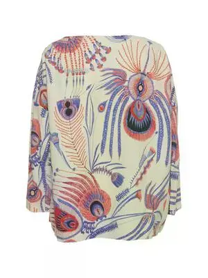 Dries Van Noten Printed Crepe Blouse