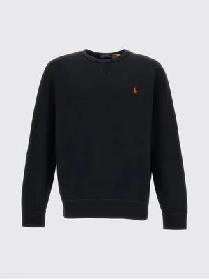 Polo Ralph Lauren Cotton Crewneck Sweatshirt With Embroidered Pony - Black