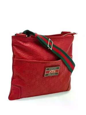 Gucci 2008 Guccissima Messenger Bag - Red