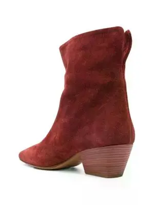 FORTE_FORTE Suede Pointed-toe Ankle Boots