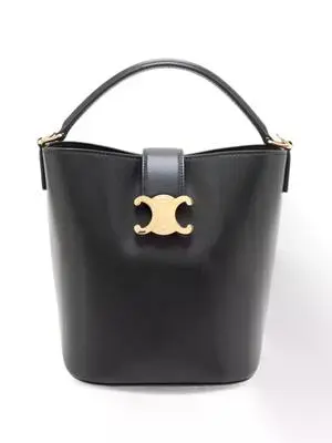 Celine 2000-2026 Small Smooth Calfskin Louise Bucket Bag Satchel - Black