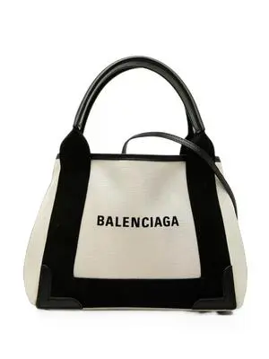 Balenciaga 2014-2015 Canvas Navy Cabas Xs Satchel
