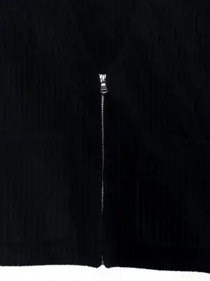 Christian Wijnants Kavari Ribbed-knit Zip-up Cardigan - Blue