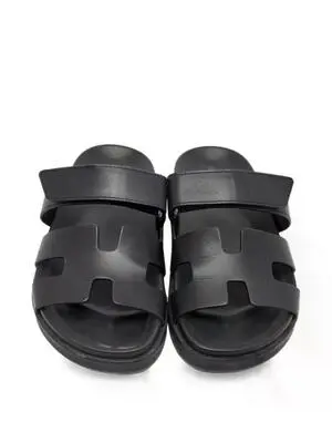 Hermès Chypre Touch-strap Sandals - Black