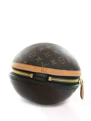 LOUIS VUITTON 2021-2026 Monogram And Calfskin Egg Bag Satchel - Brown